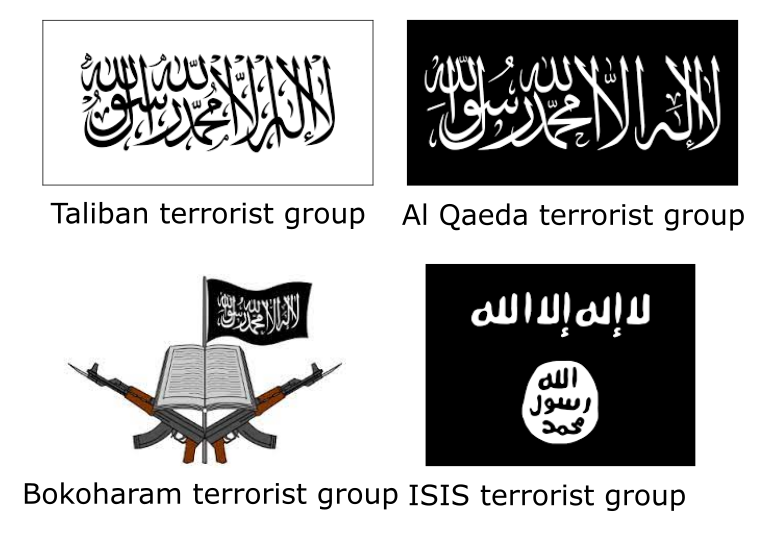 Flags of 4 Terrorist Groups: Taliban, Al-Qaeda, ISIS and Boko Haram ...